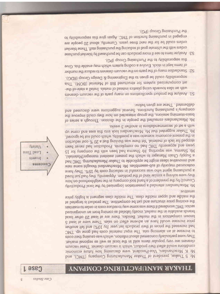 l3 SCM Case Study p1 | PDF