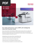 IM C 3000 3500 4500 6000 Range+Brochure | PDF | Image Scanner | Network Interface Controller