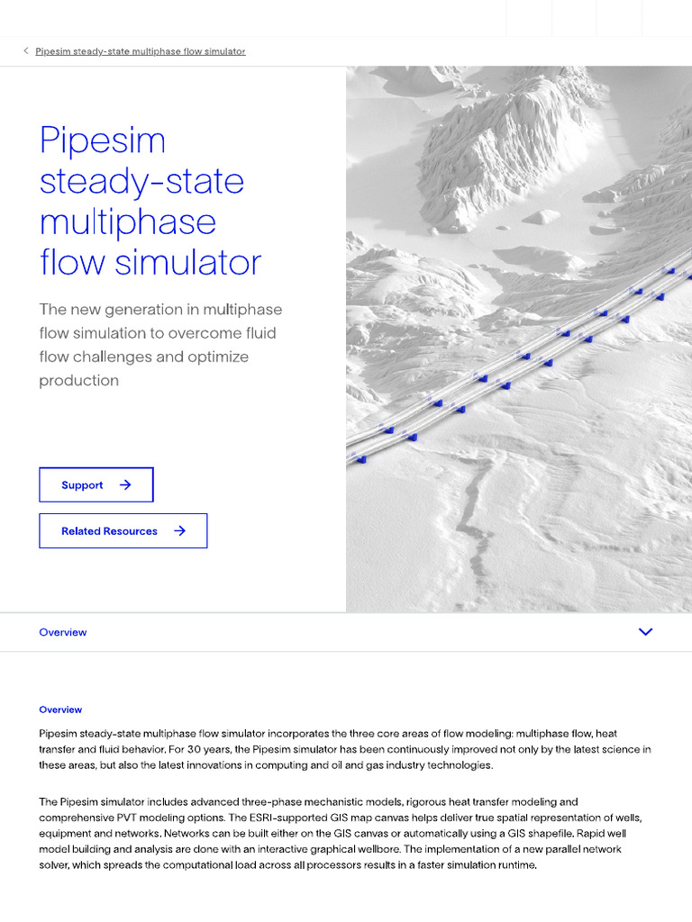 Pipesim Steady-State Multiphase Flow Simulator - SLB | PDF