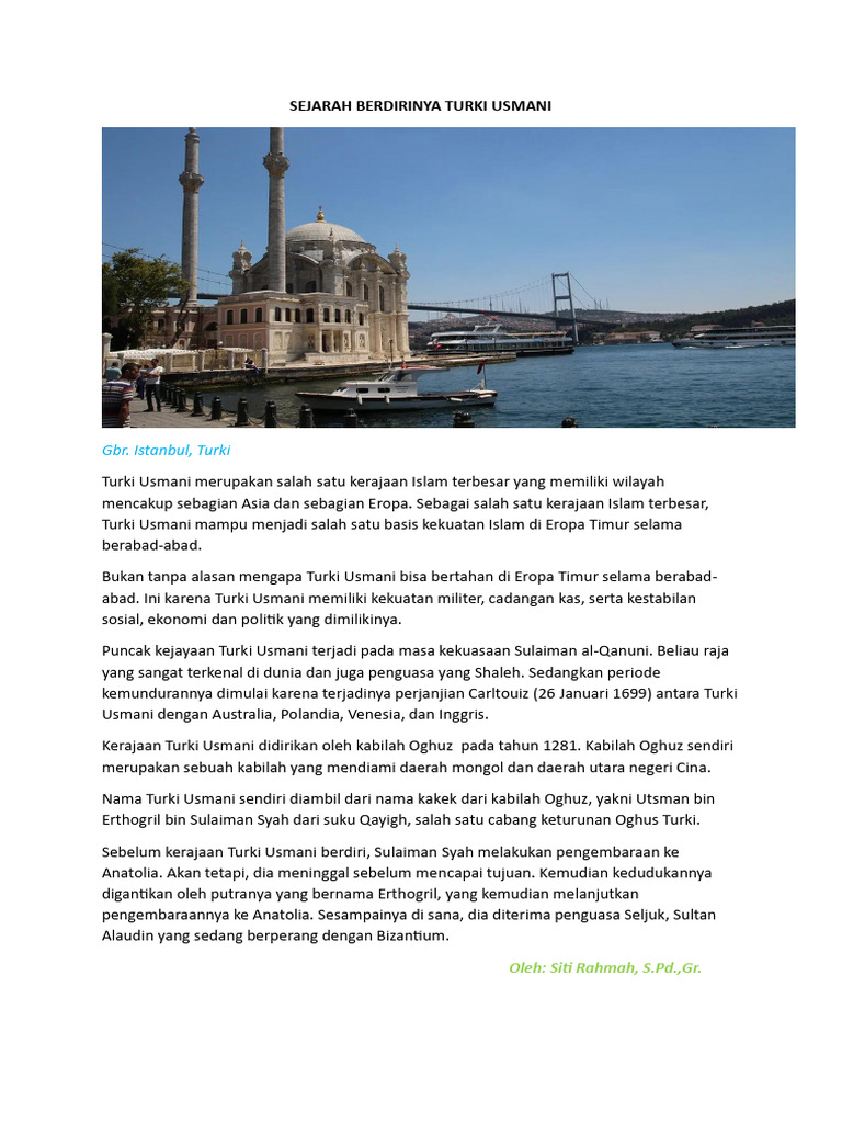 Sejarah Kerajaan Turki Usmani | PDF