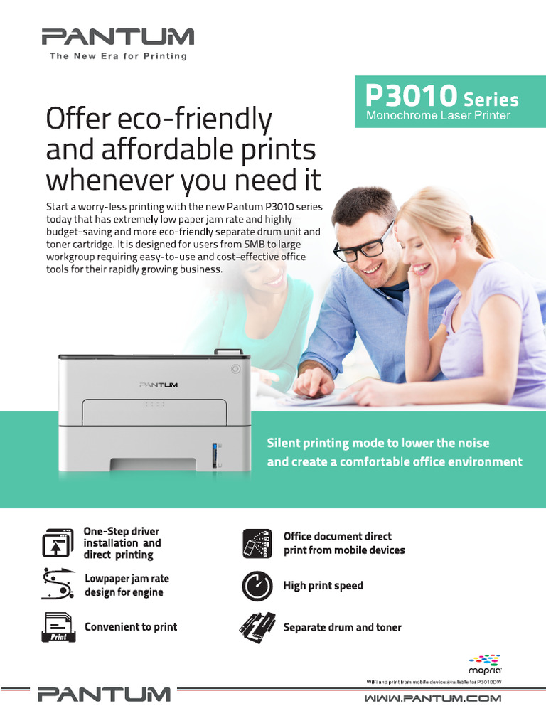 Pantum p3010, Pantum p3010d, Pantum p3010dw - Data-Sheet | PDF