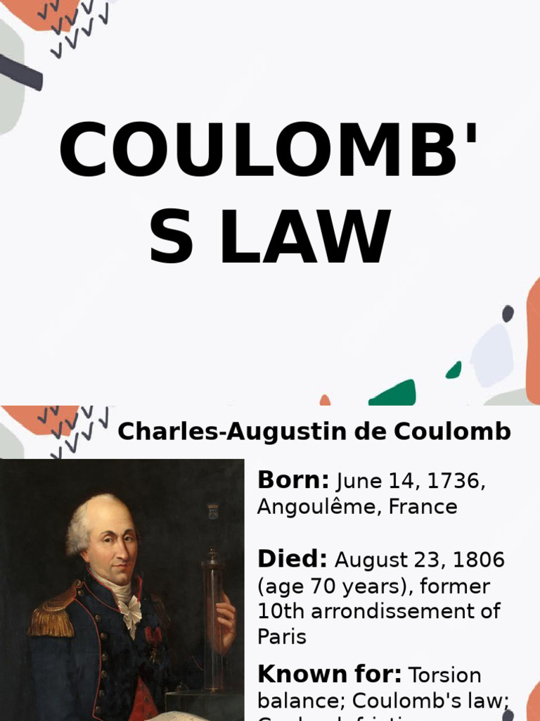 Stem 12 General Physics 2 Group 1 Coulombs Law Electric Field Electric ...