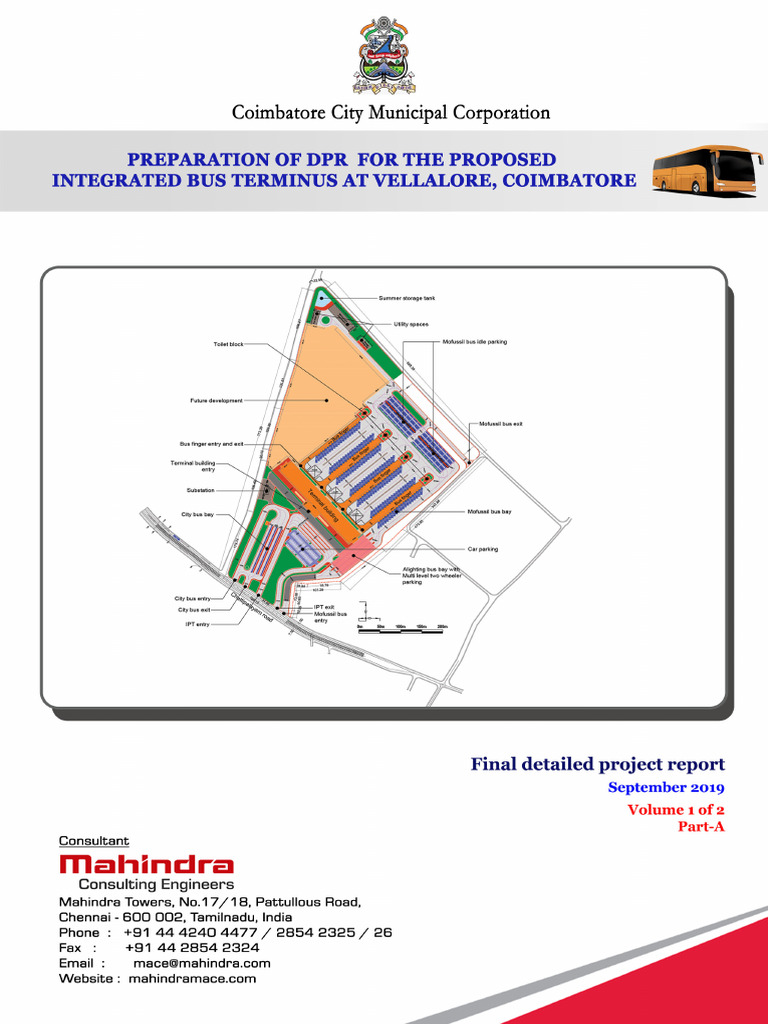 Coimbatore Integrated Bus Terminus DPR | PDF | City