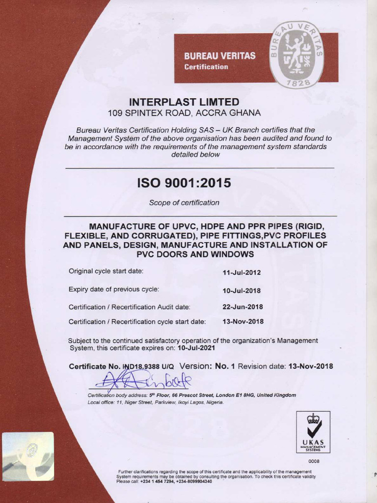 Iso Certificate - New - 2021 | PDF