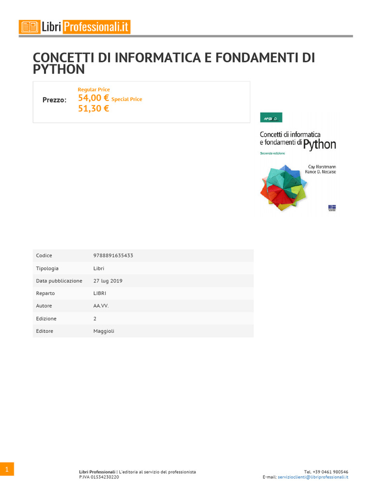 Concetti Di Informatica e Fondamenti Di Python | PDF