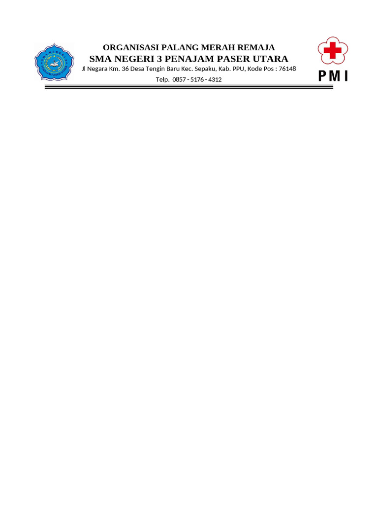 Kop Surat PMR Sma Negeri 3 Ppu | PDF