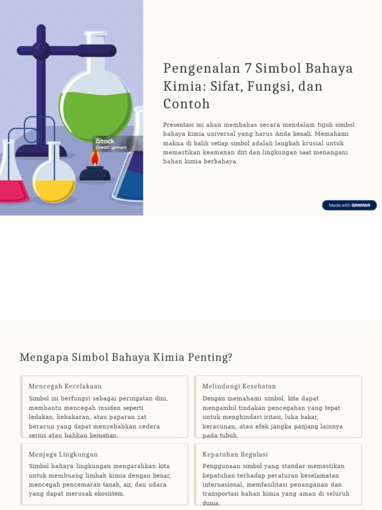 Pengenalan 7 Simbol Bahaya Kimia Sifat Fungsi Dan Contoh | PDF