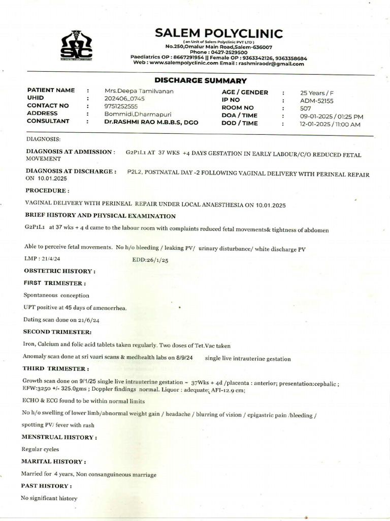 Discharge Summary | PDF