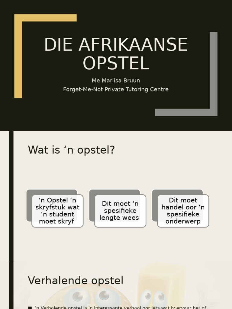 Die Afrikaanse Opstel | PDF