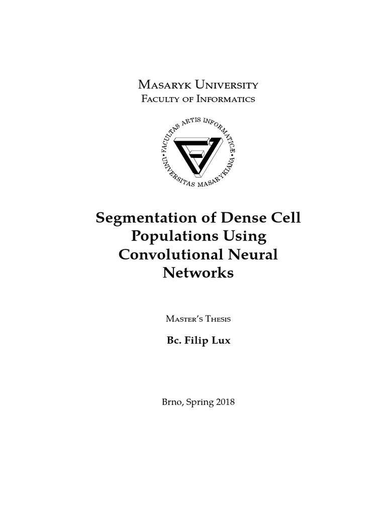 Thesis Segmentation Using CNN U-Net 2018 | PDF | Deep Learning | Image Segmentation