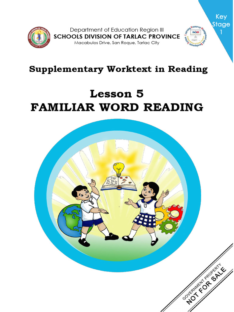 Familiar Word Reading Worktext K1 | PDF | Learning | Human Communication