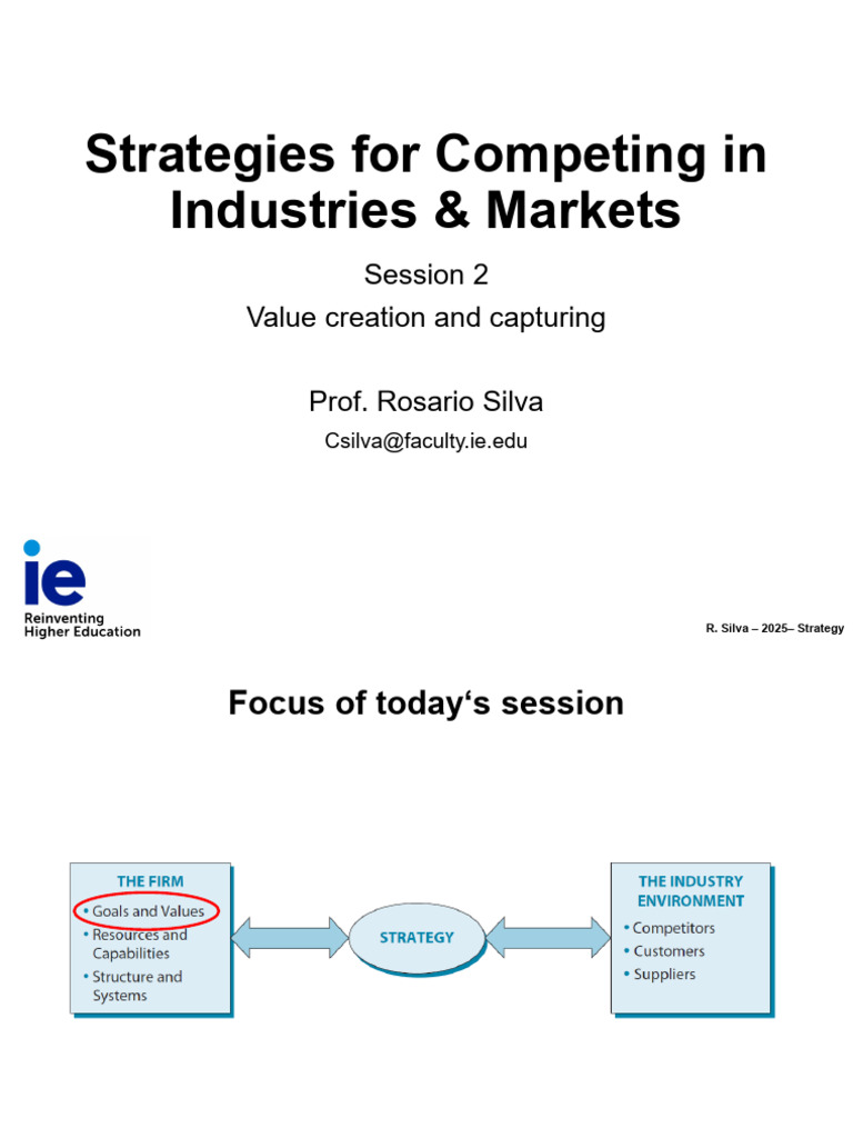 Value Creation and Competitive Advantage Strategies | PDF | Profit ...