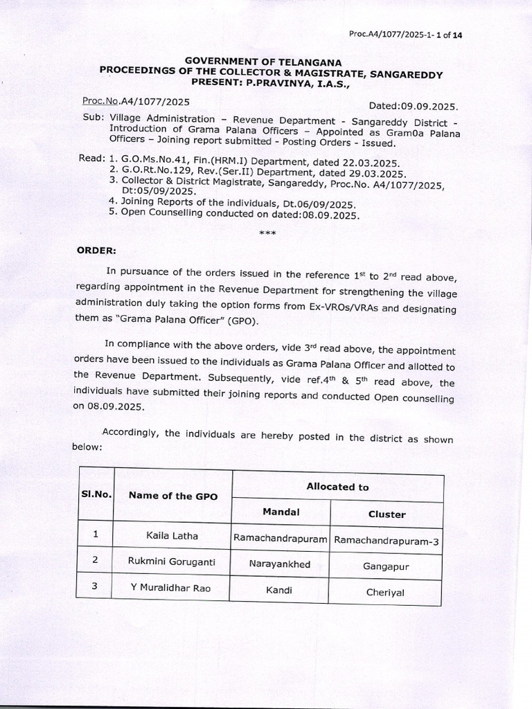 Revised Orders of GPO | PDF