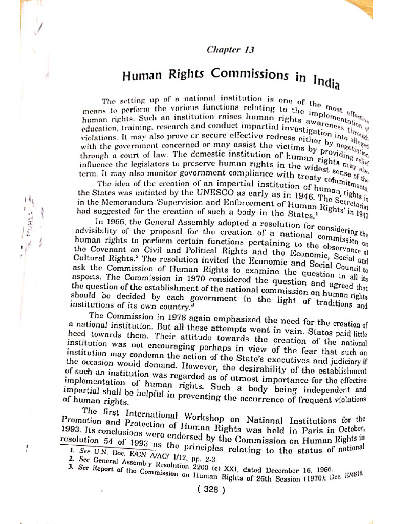 Human Rights Commissions in India | PDF