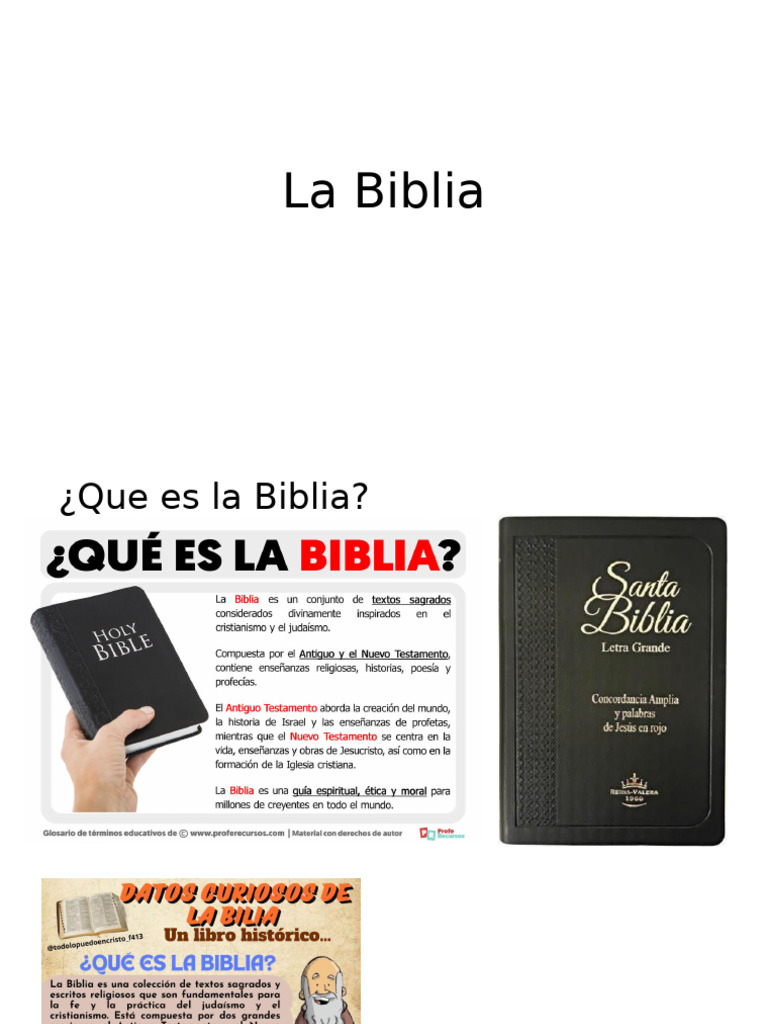 Historia y Traducciones de la Biblia | PDF | Capítulos Y Versículos De ...