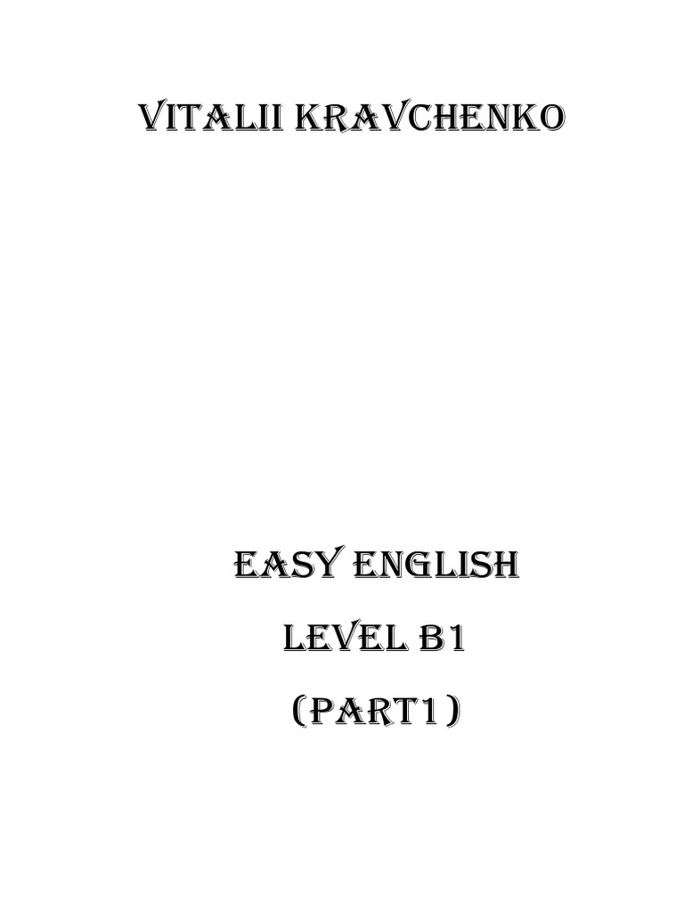 Easy English Level B1 (Part 1) For Print | PDF