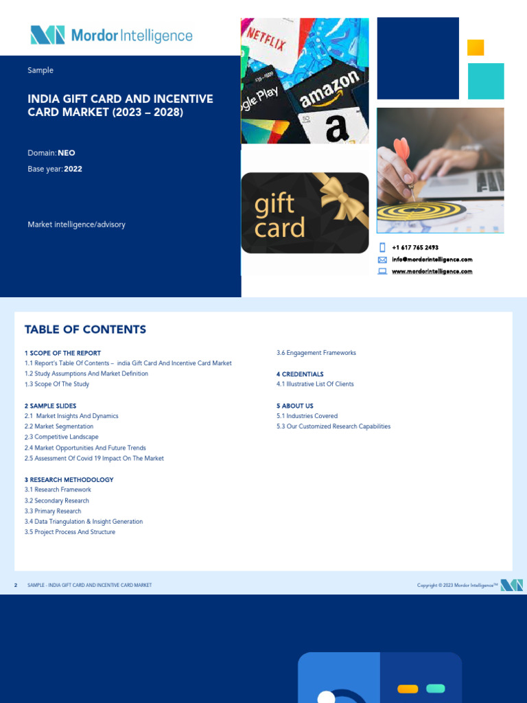 India Gift Card Market Insights 2023-2028 | PDF | Gift Card | Retail