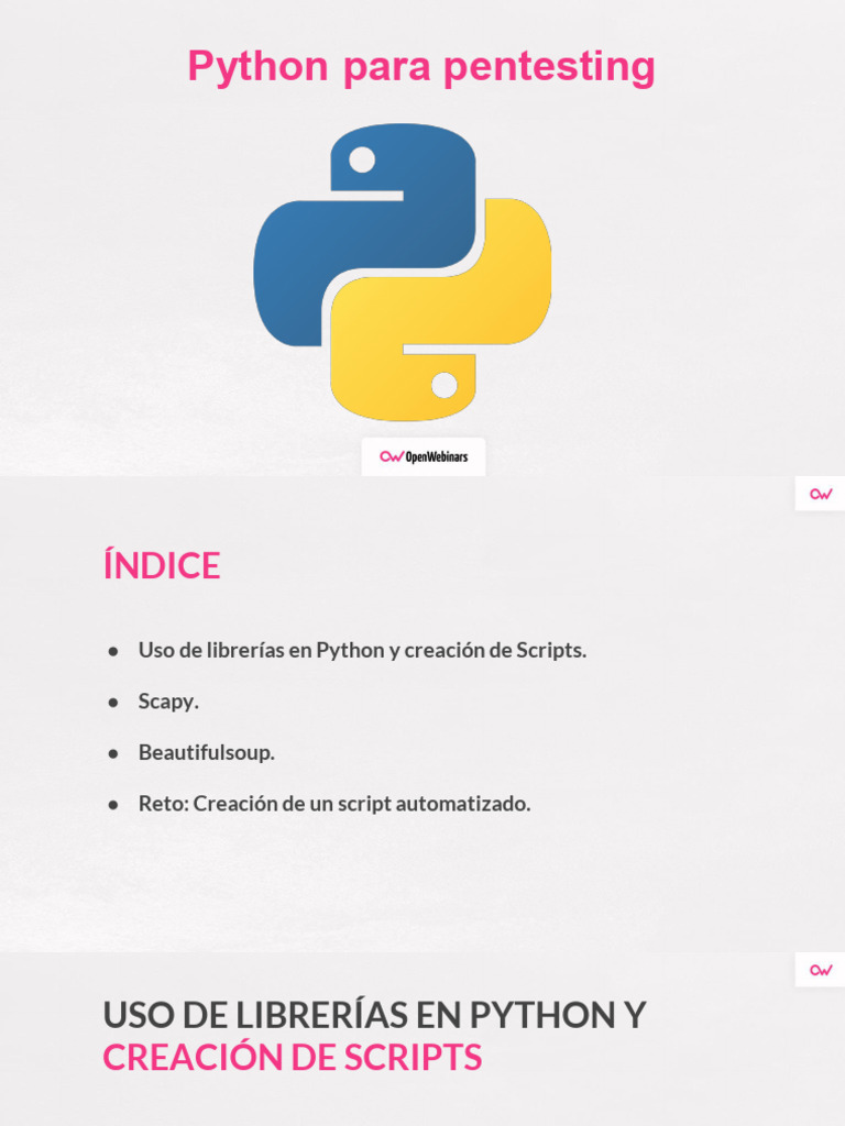 Python para Pentesting: Librerías y Scripts | PDF | Programa de ...