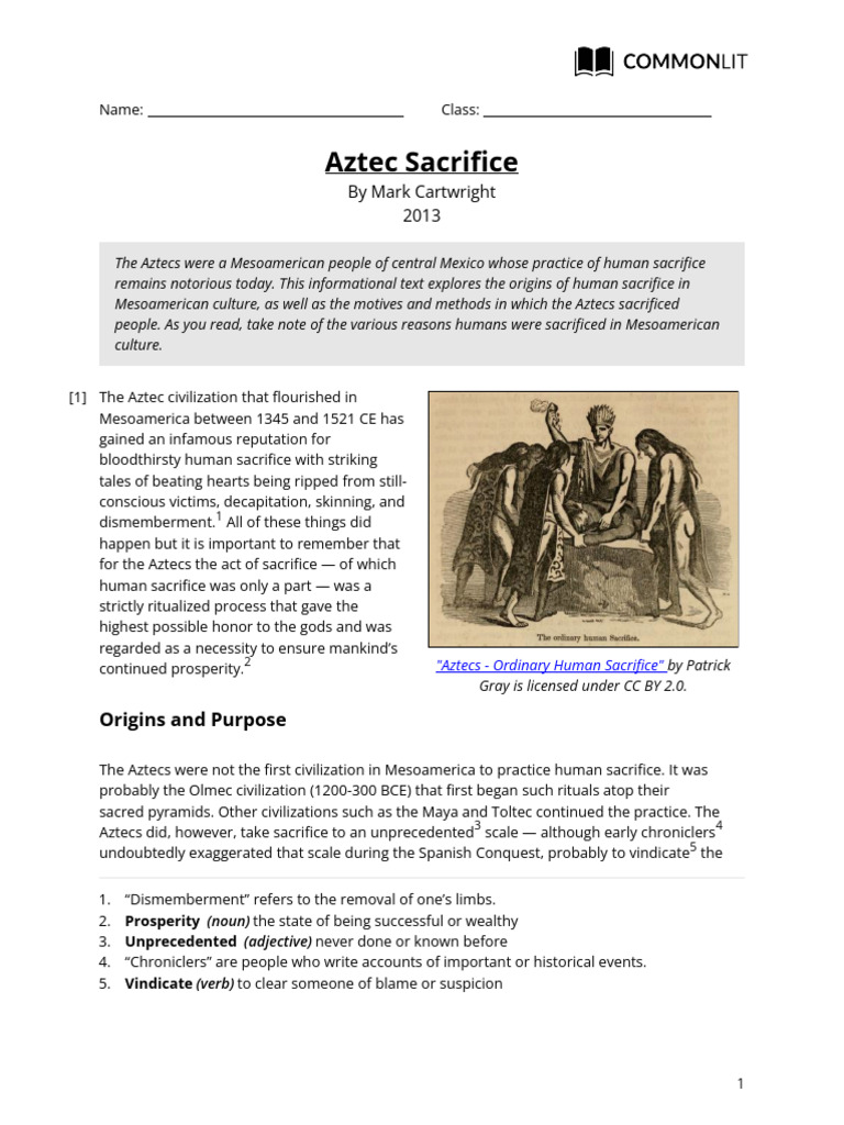 Understanding Aztec Human Sacrifice | PDF | Sacrifice | Mesoamerica