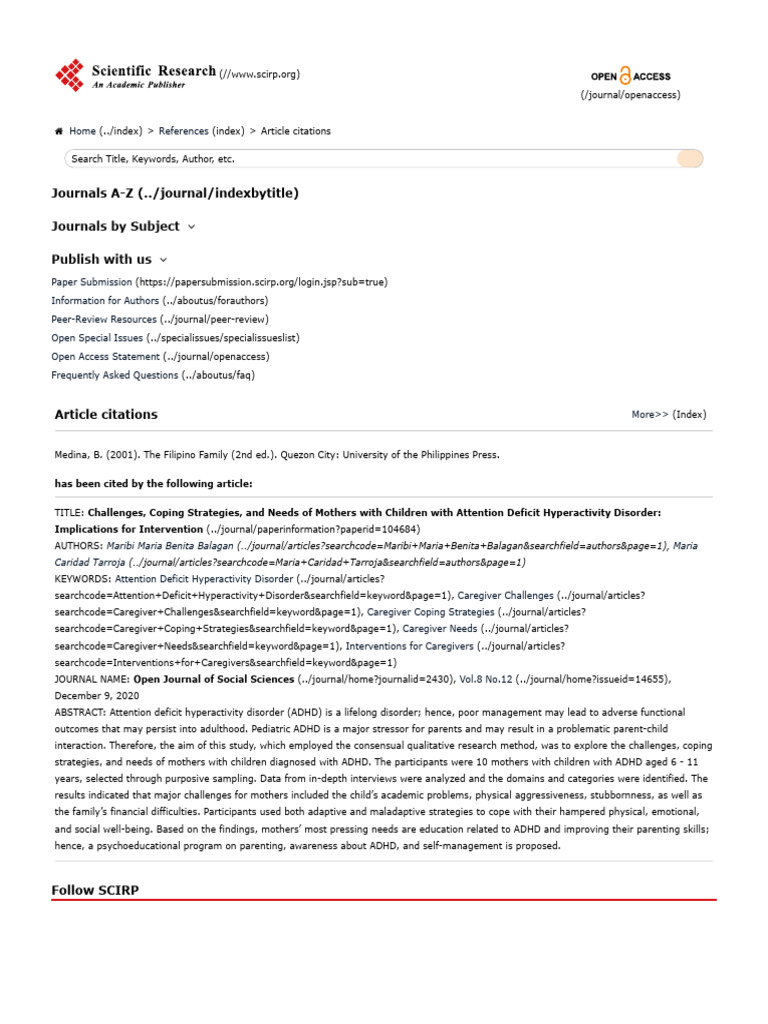 Medina, B. (2001) - The Filipino Family (2nd Ed.) - Quezon City ...