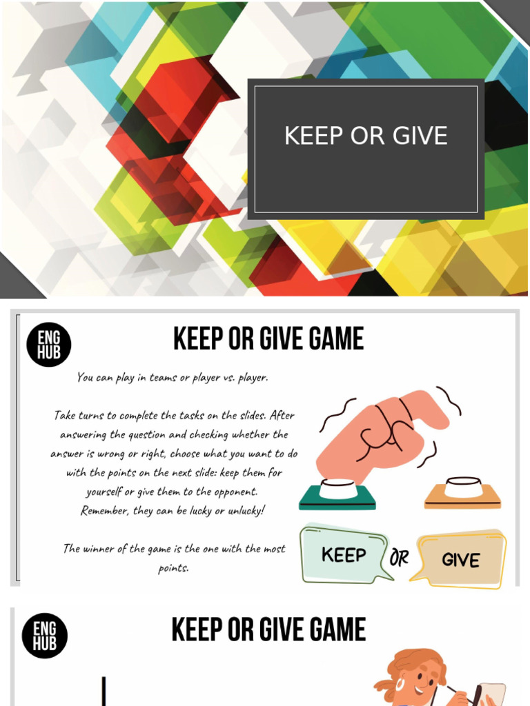 Keep or Give Game | PDF