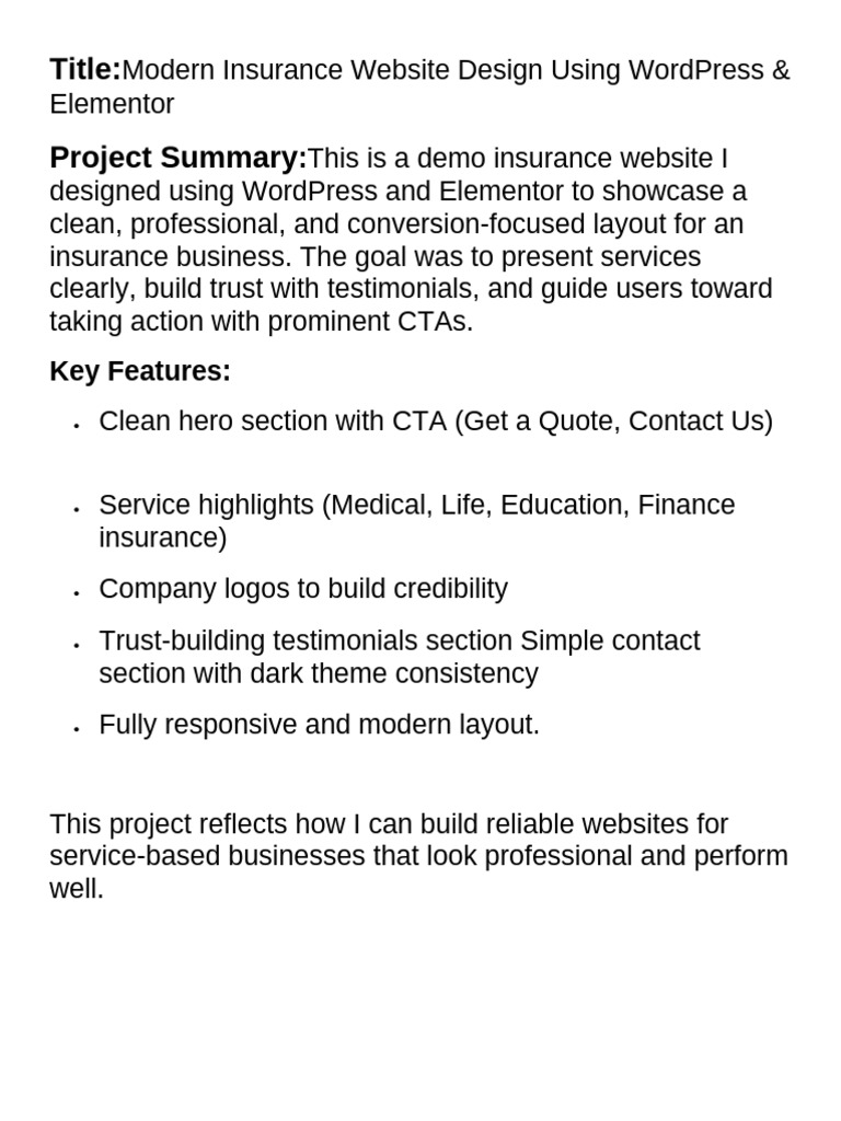 Title: Project Summary | PDF