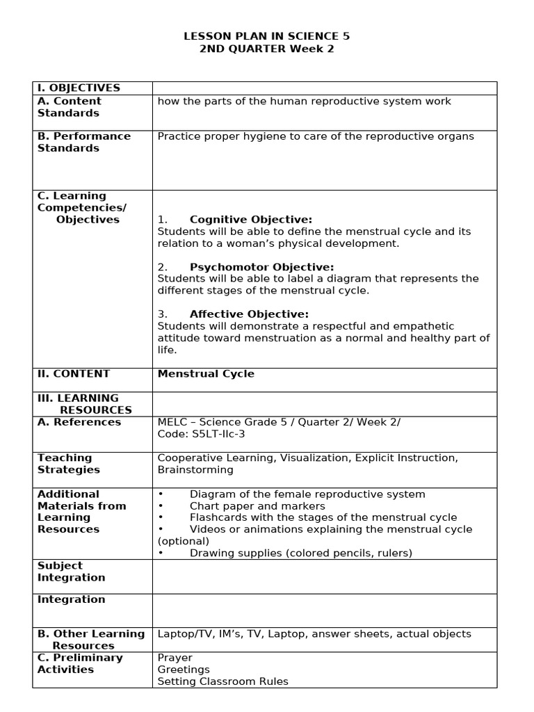Lesson Plan Science | PDF
