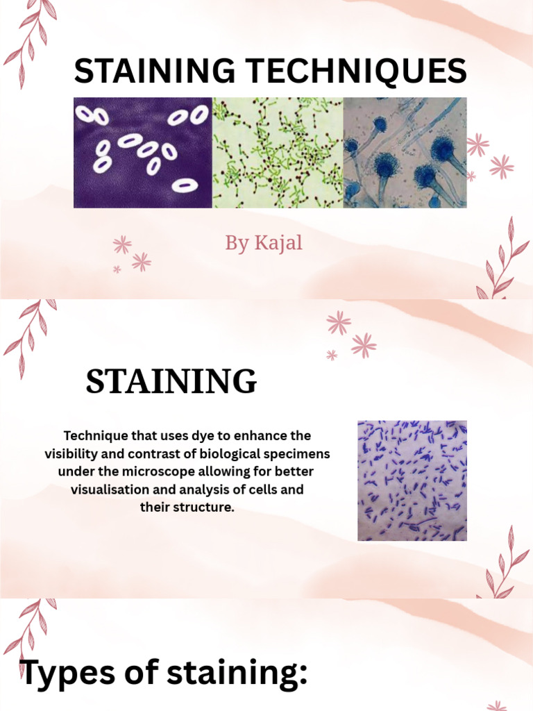 Staining Techniques for Biological Specimens | PDF
