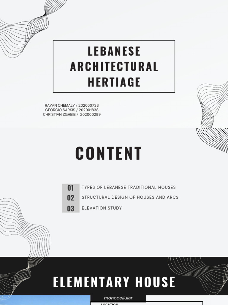 Lebanese Architectural Heritage Presentation Rayan Chemaly Georgio Sarkis Christian Zgheib | PDF ...
