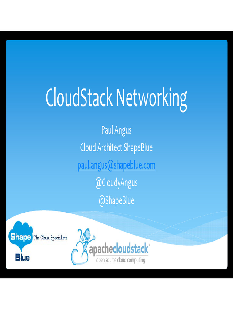 CCC14 - CloudStack Networking | PDF | Computer Network | Virtual Private Network
