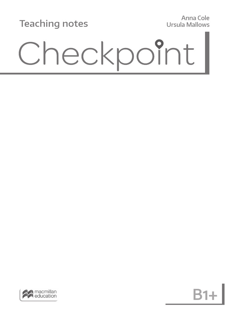 Checkpoint B1 Teaching Notes | PDF | Adverb | Word
