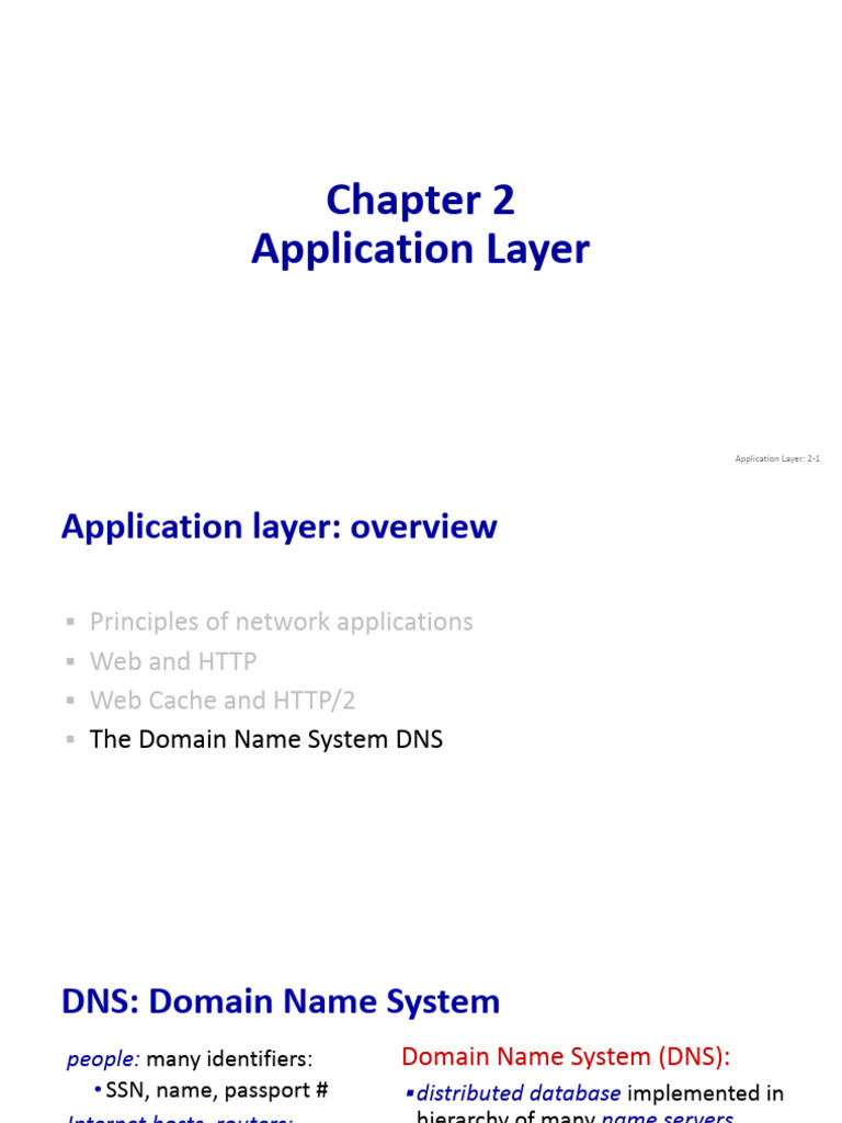 Understanding DNS in Application Layer | PDF | Domain Name System ...
