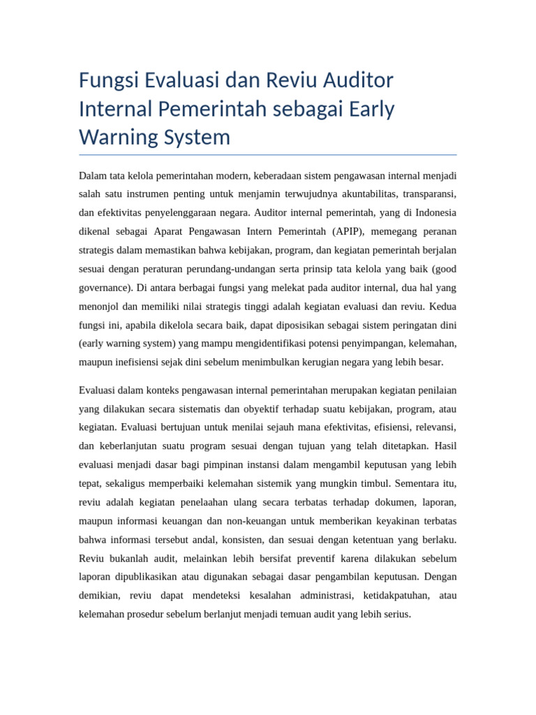 Esai Auditor Internal | PDF