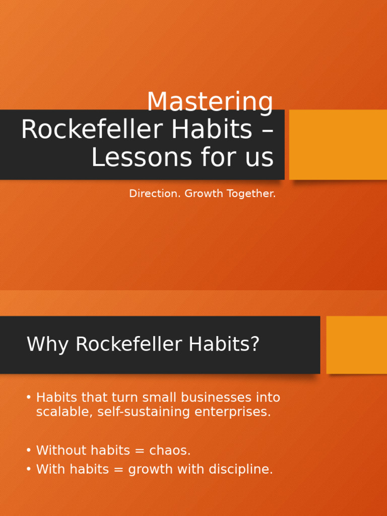 Rockefeller Habits for Business Growth | PDF | Computing | Business