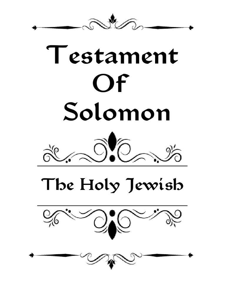 Testament of Solomon | PDF