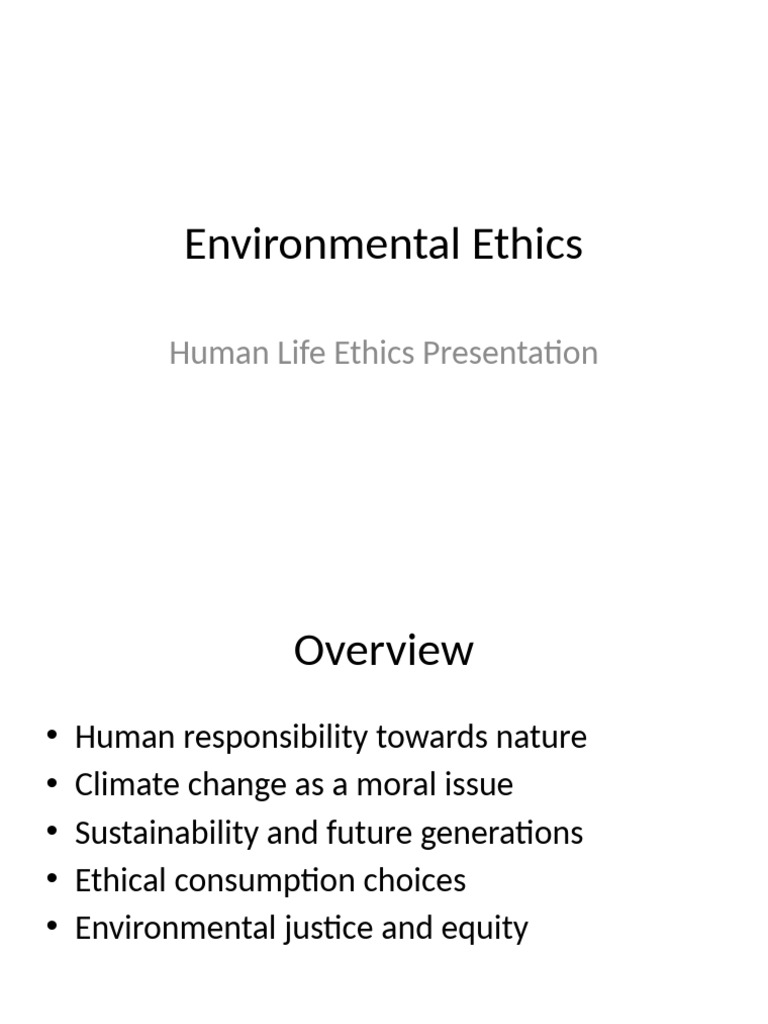 Environmental Ethics | PDF