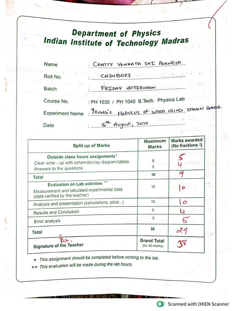 Physics Lab Records | PDF