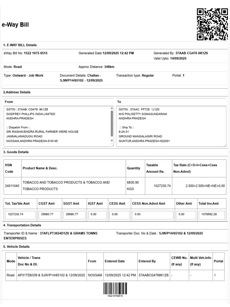 Eway Bill 35 | PDF | Taxes | Government