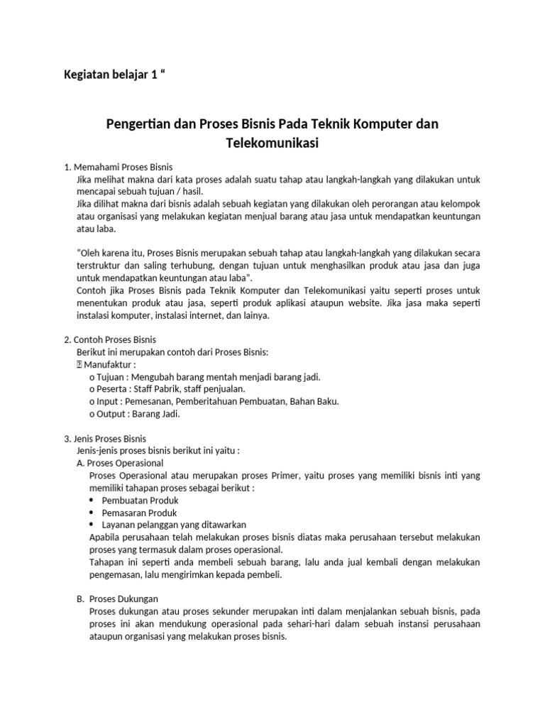 Kegiatan Belajar 1 | PDF