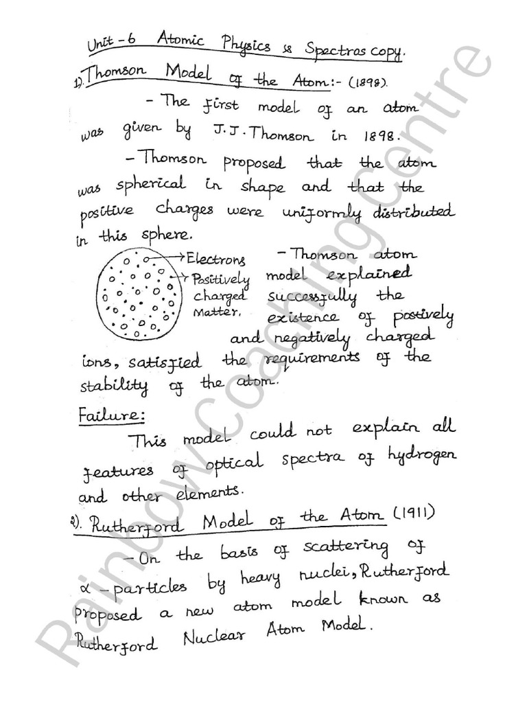 Unit 6-Atomic Physics-1 | PDF