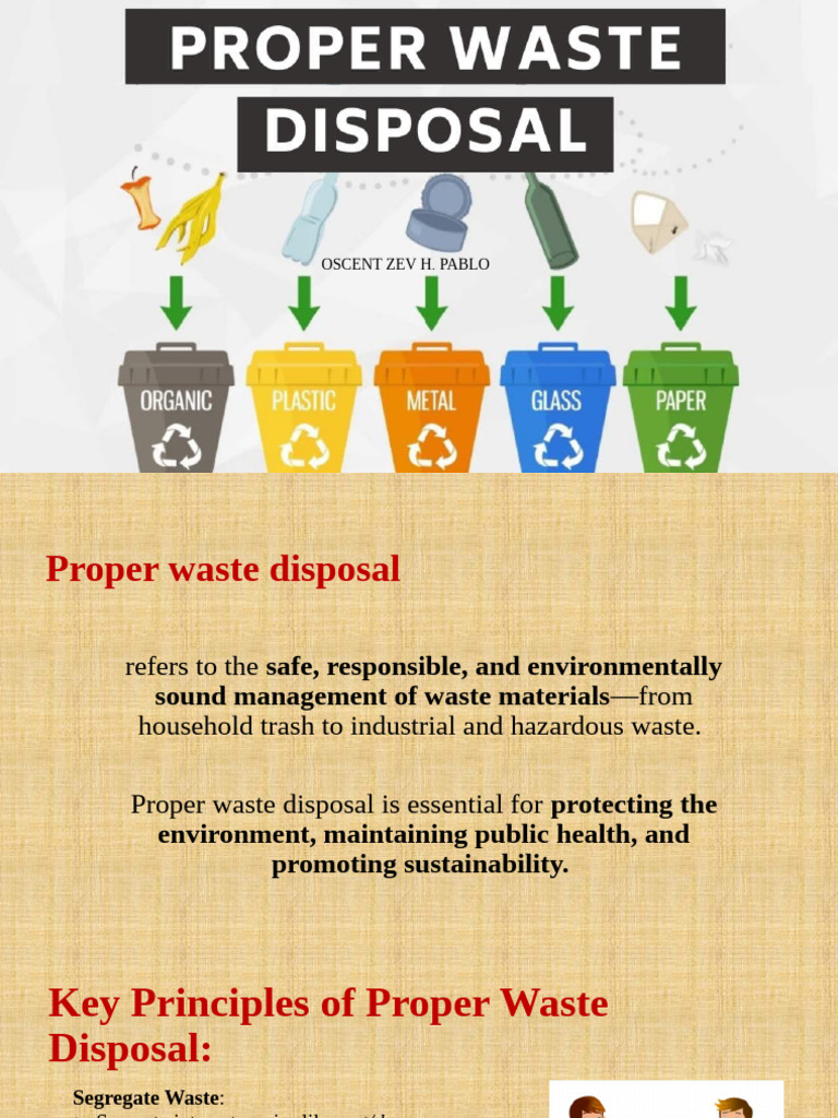 Proper Waste Disposal Guidelines | PDF