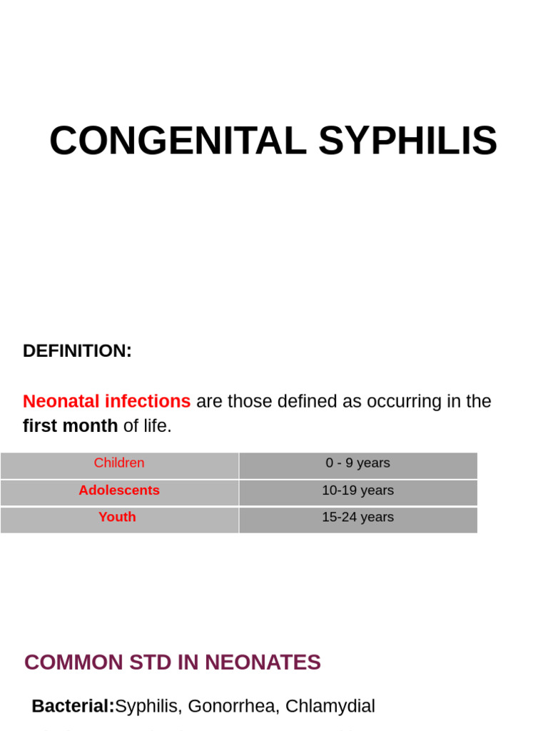 Understanding Congenital Syphilis in Neonates | PDF | Human Nose ...