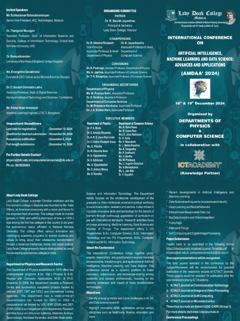 Brochure AMDAA'24 | PDF