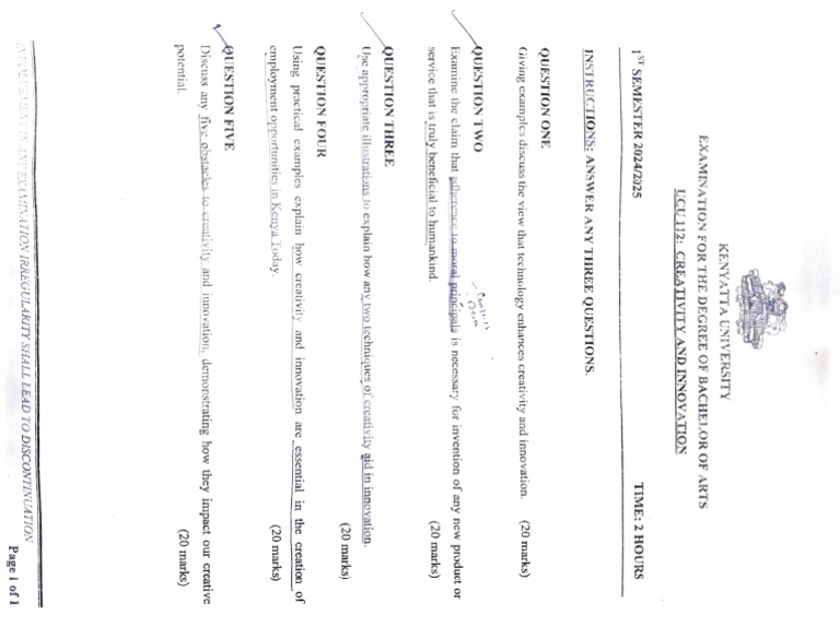 Ucu 112-Creativity and Innovation | PDF | Product Development | Learning