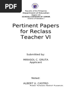 Reclassification Cover Page Template | PDF