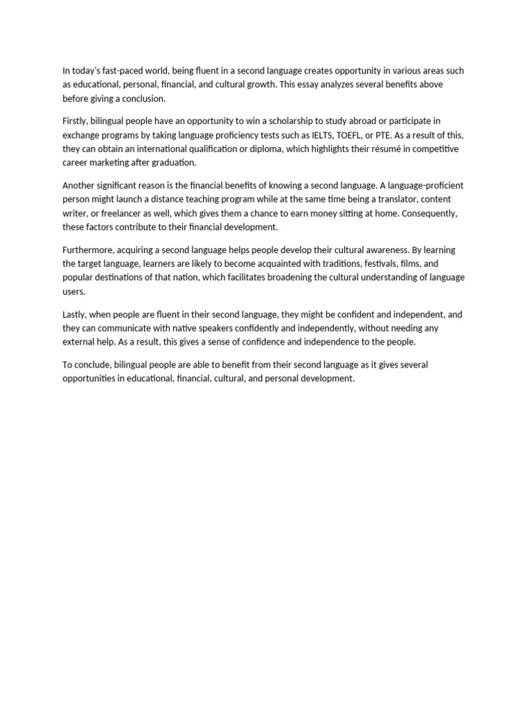 Second Language | PDF