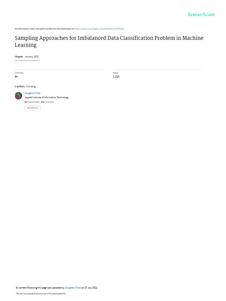 Imbalanced Data Classification Methods | PDF | Sensitivity And ...