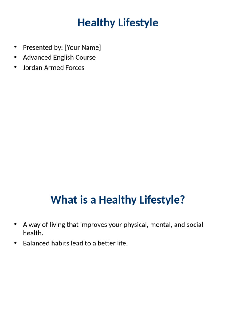 Healthy Lifestyle Professional | PDF