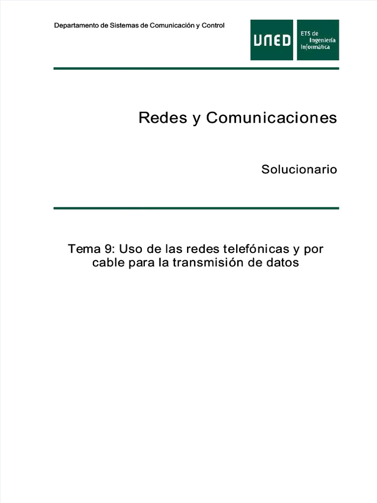 Uso de Redes Telefónicas y por Cable | PDF | Línea de abonado digital ...