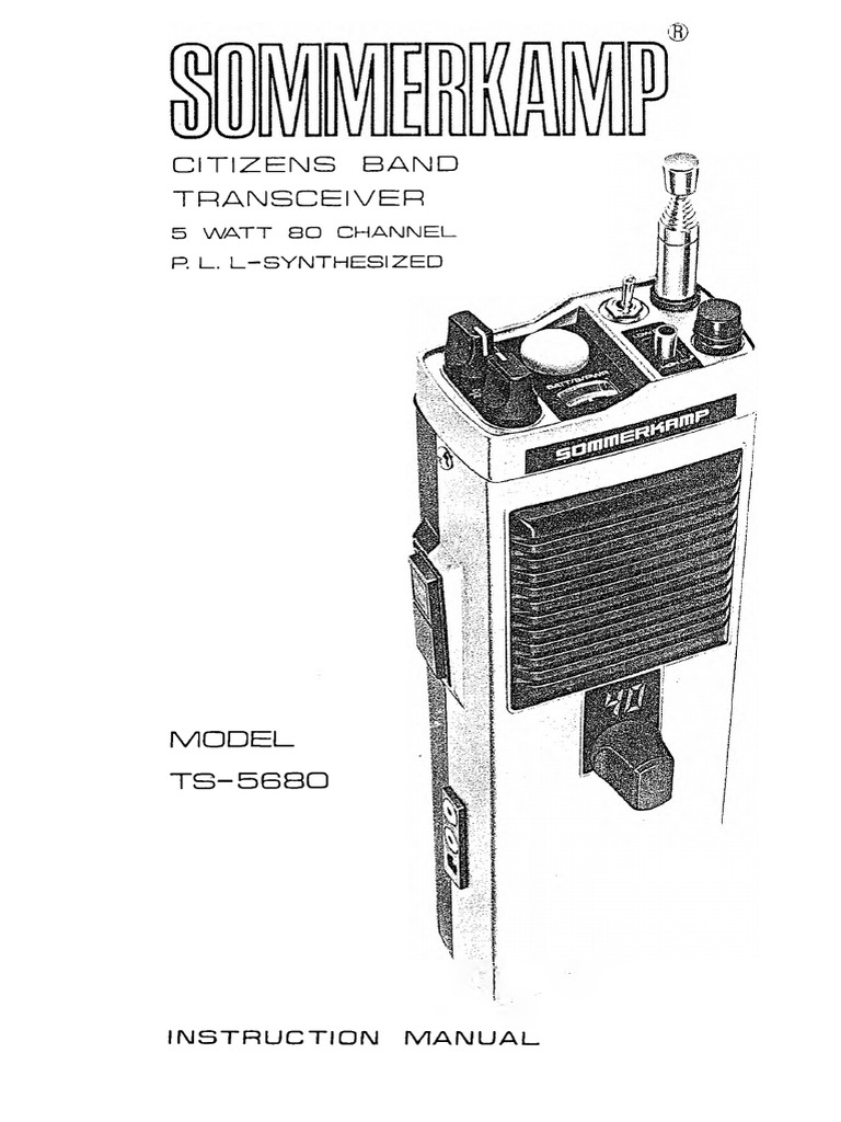 Citizens Band Transceiver TS-5680 Manual | PDF | Power Supply | Headphones